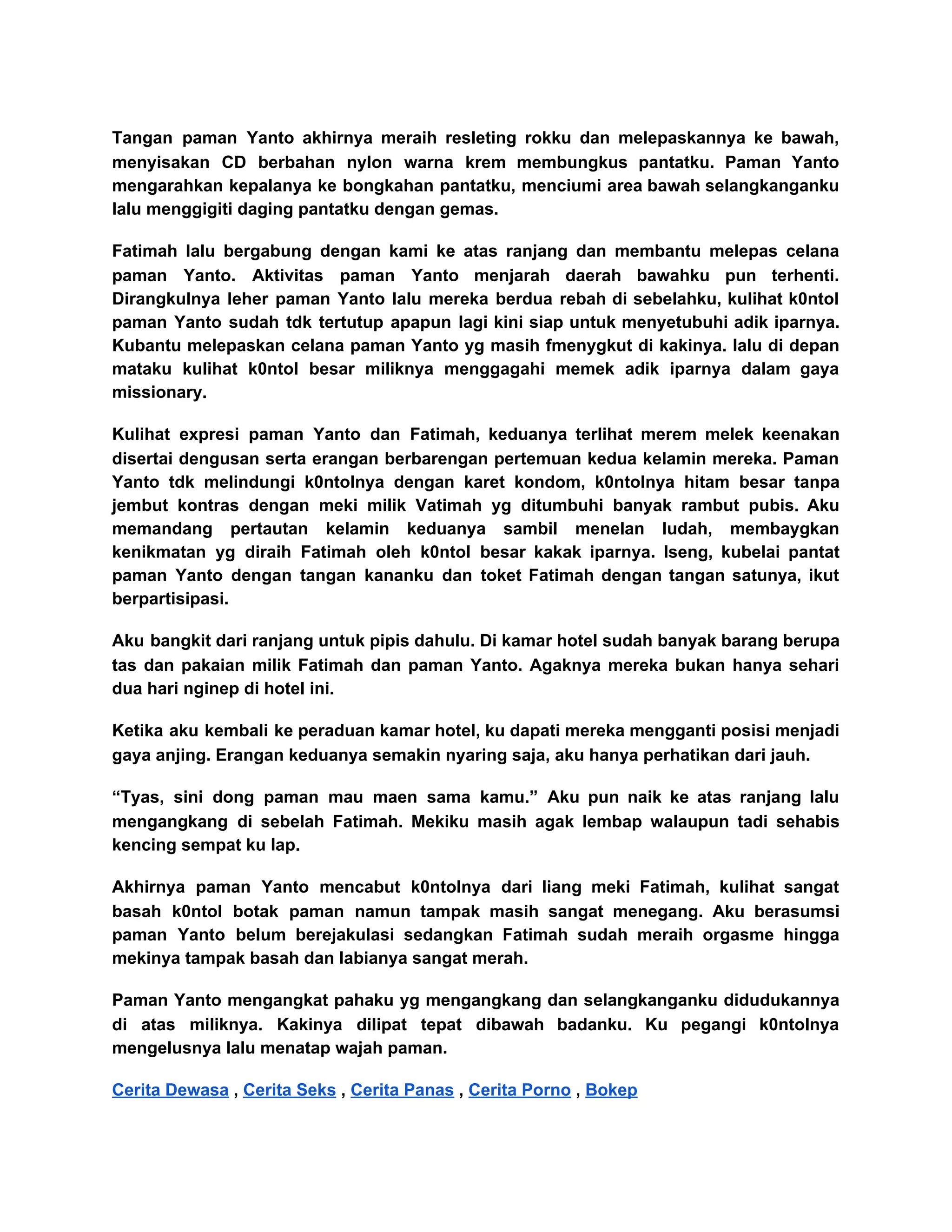 Cerita Dewasa Gairah Tyas Yang Binal Di Ranjang | PDF