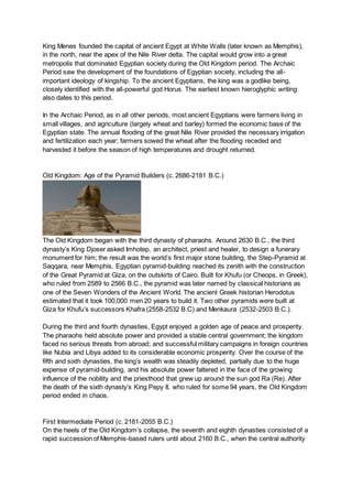 History of Ancient Egypt | DOCX