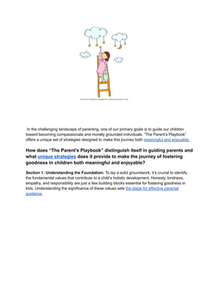 The Parent’s Playbook: Strategies for Fostering Goodness in Kids | PDF