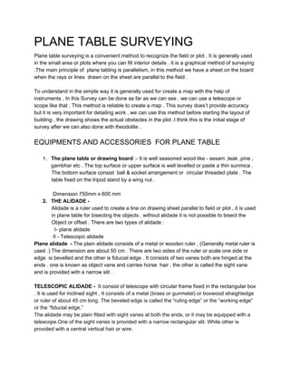 plane table surveying | PDF
