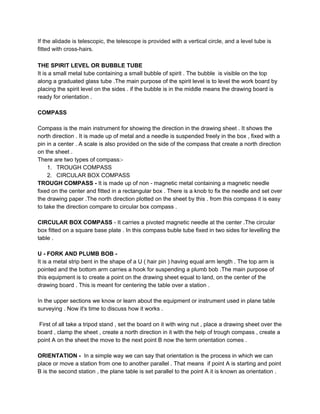 plane table surveying | PDF