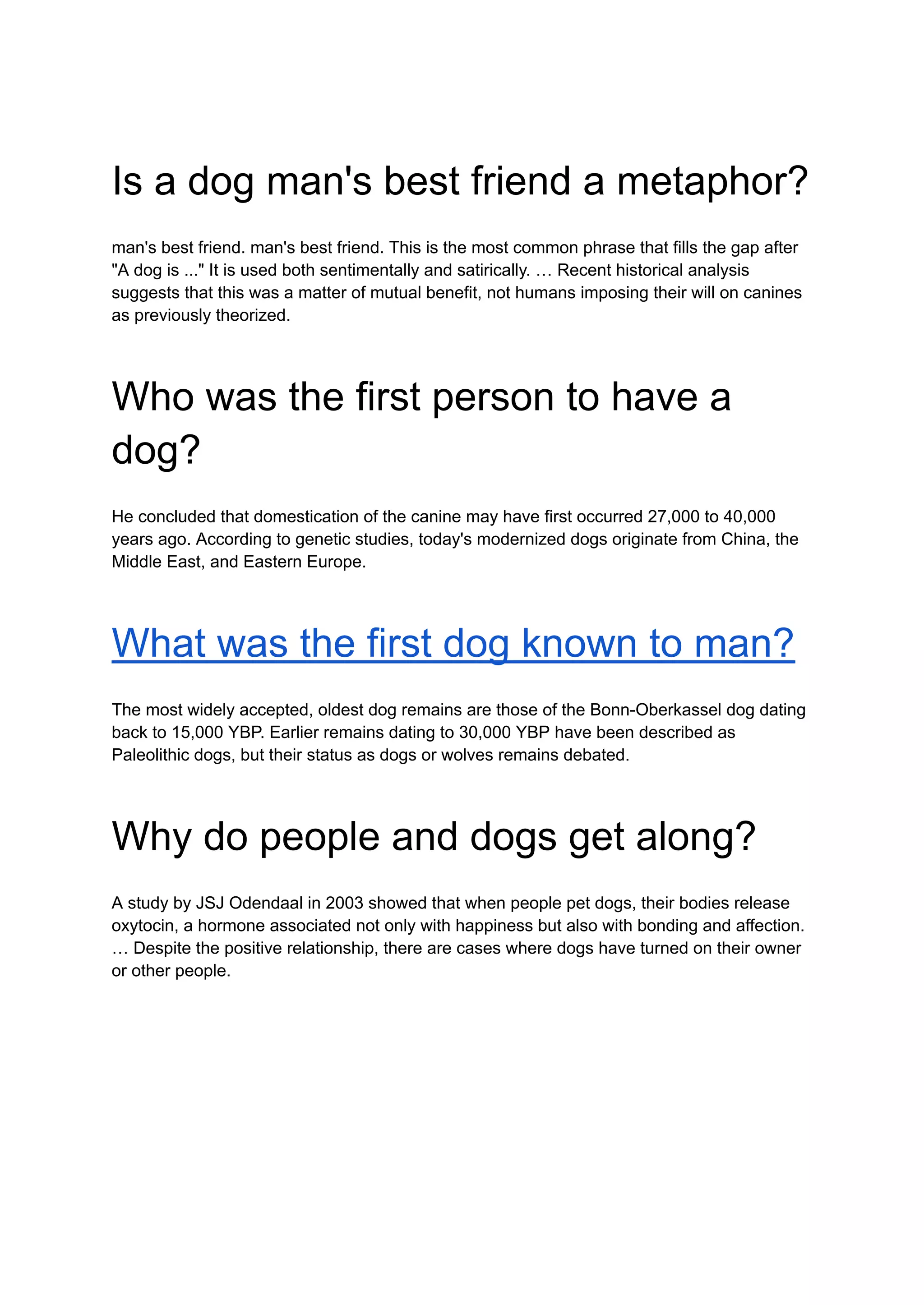 Why is a dog a man's best friend? | PDF