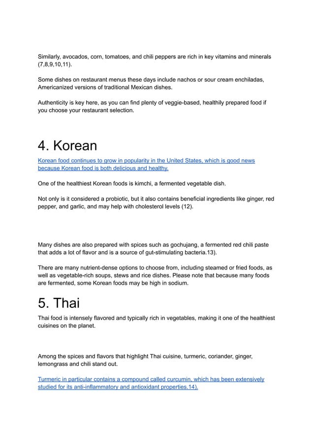 10 best healthy foods from around the world | PDF | Cooking | Food & Drink