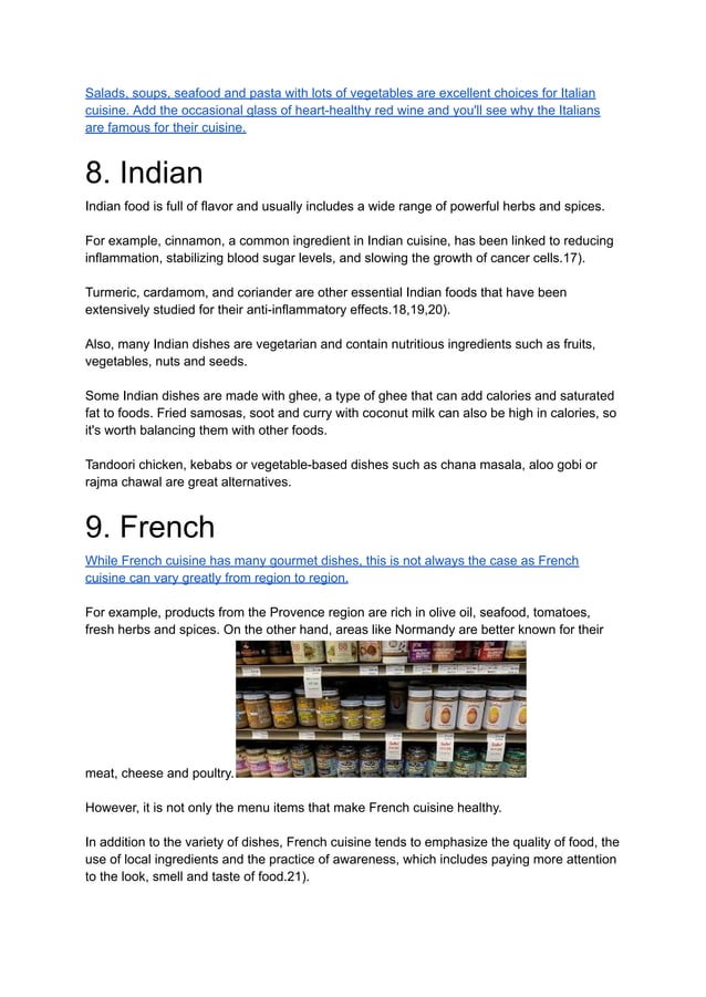 10 best healthy foods from around the world | PDF | Cooking | Food & Drink