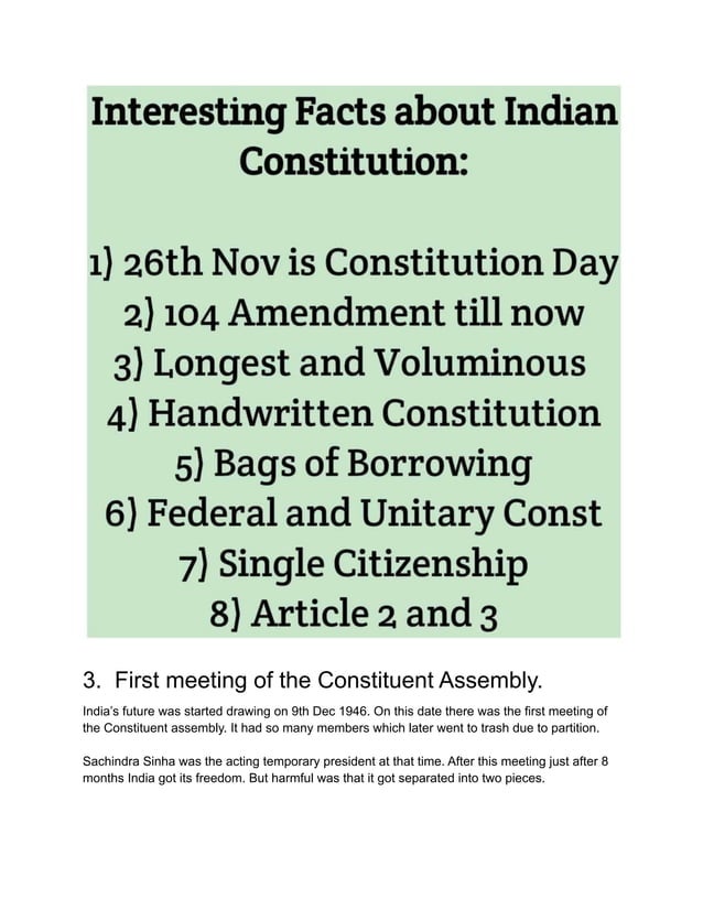 Interesting facts about Indian Constitution | PDF | Hinduism | Religion ...