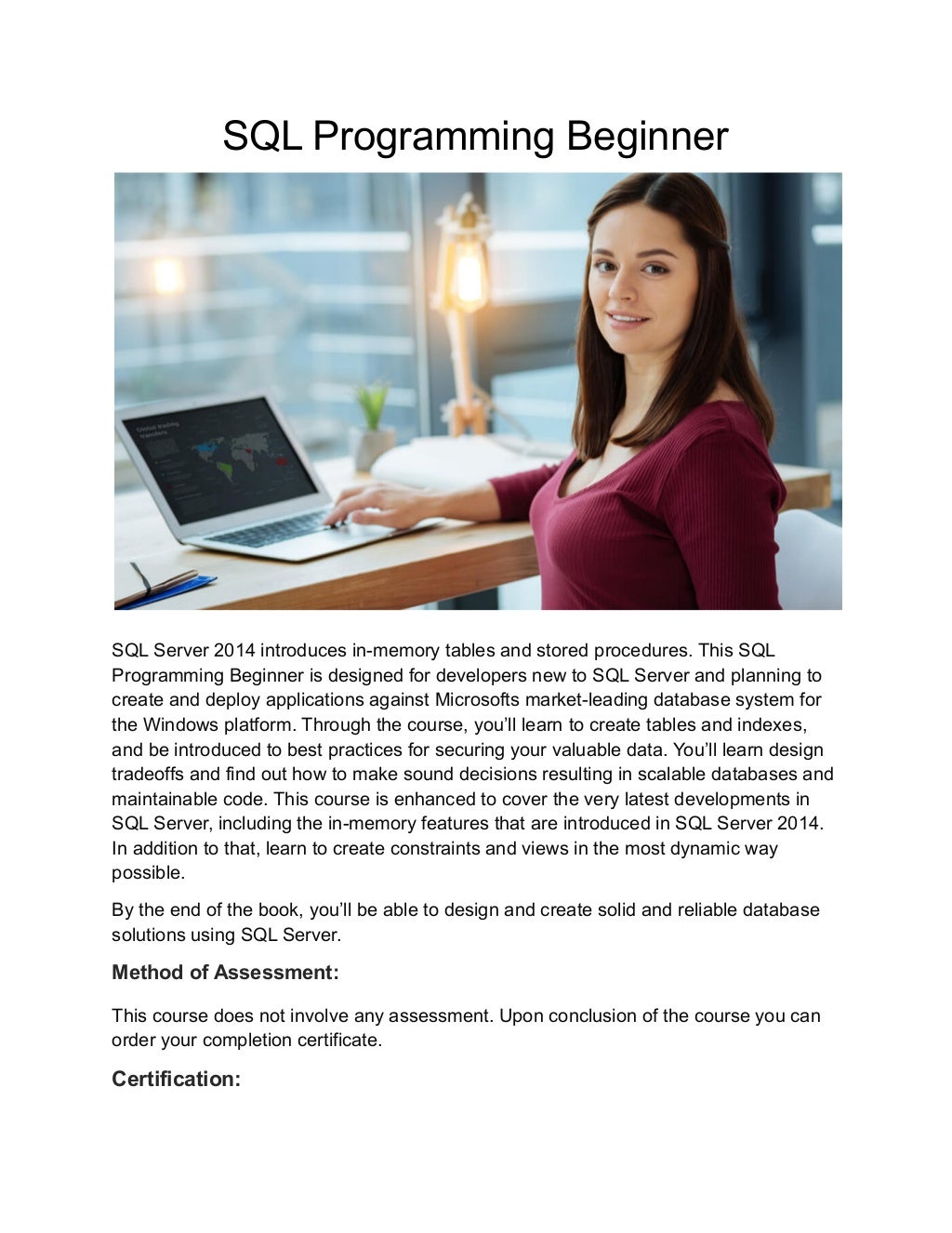 SQL Programming Beginner