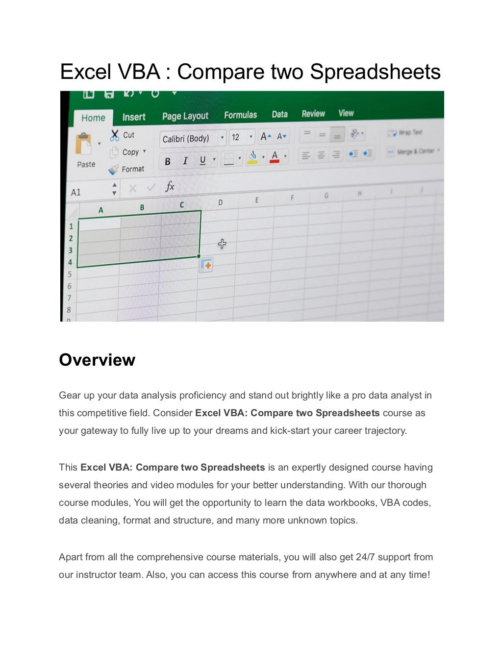 Excel VBA Compare Two Spreadsheets excel-vba-compare-two-spreadsheets