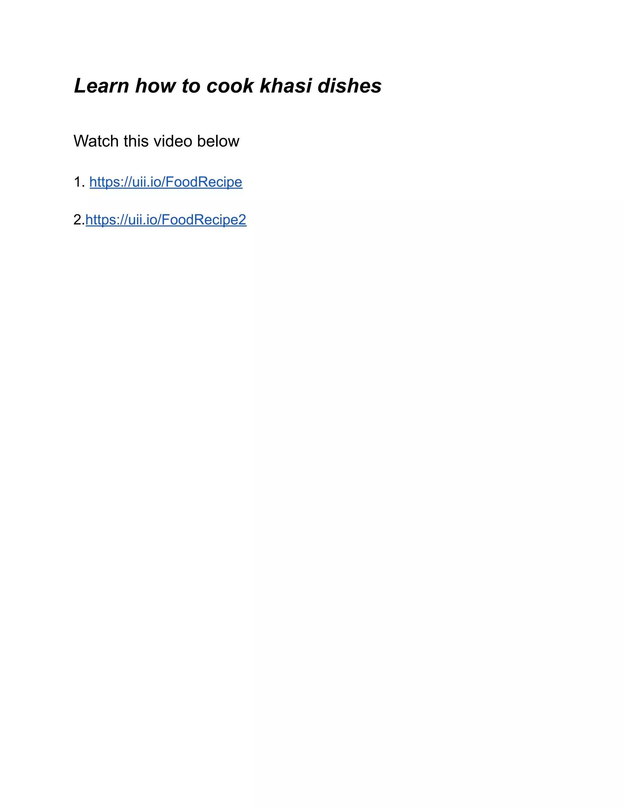 Khasi Food Dishes | PDF