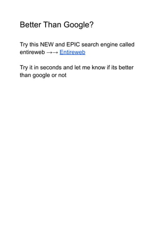 THIS IS BETTER THAN GOOGLE (FREE) | PDF