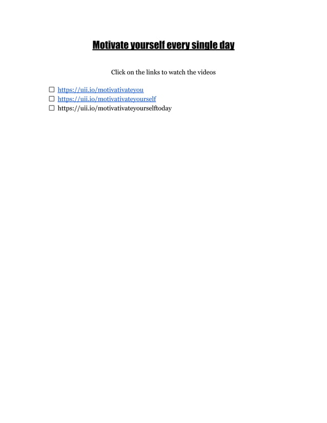 Motivate yourself every day | PDF