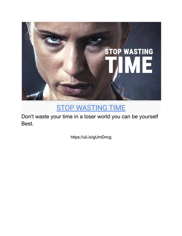 STOP WASTING TIME | PDF