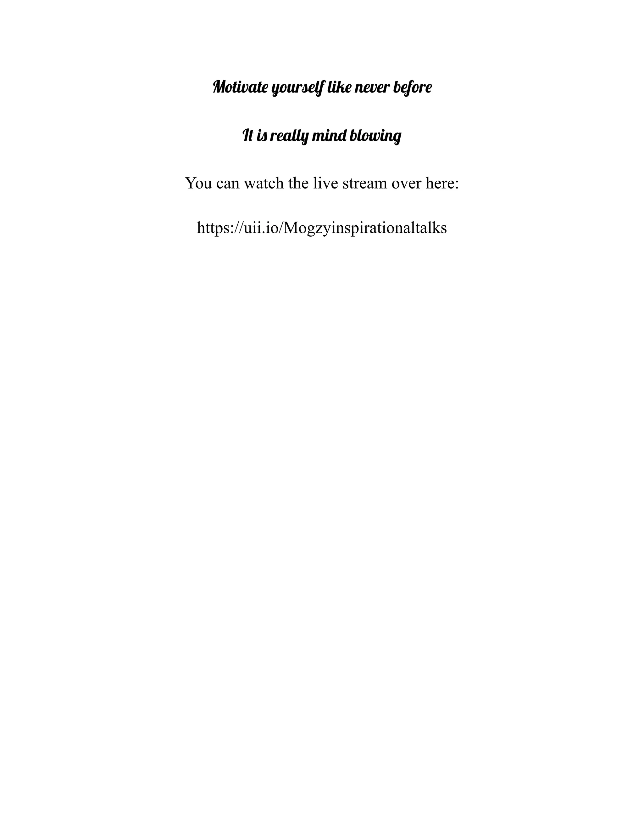 Mogzy Inspirational Talks | PDF