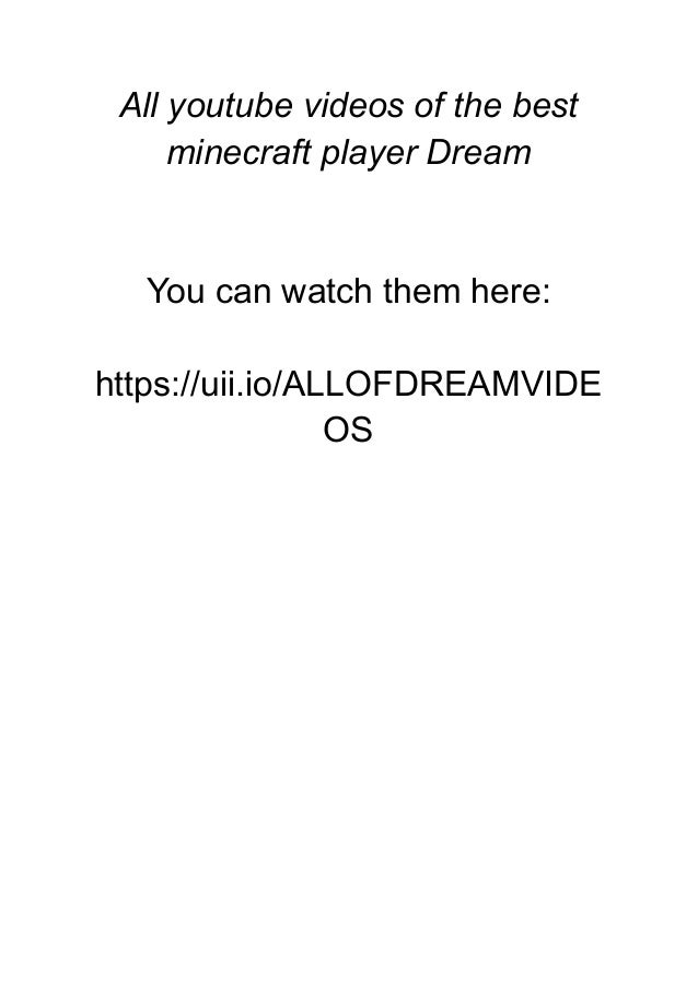 Best Minecraft Player Dream | PDF