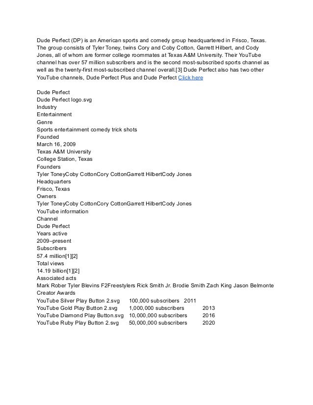 Dude perfect | PDF