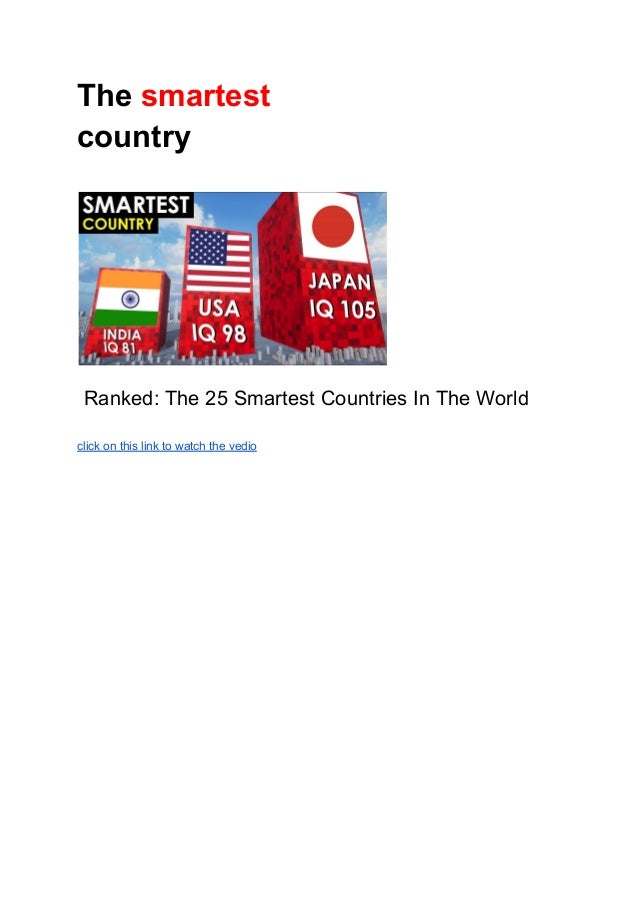 The smartest countries in the world | PDF