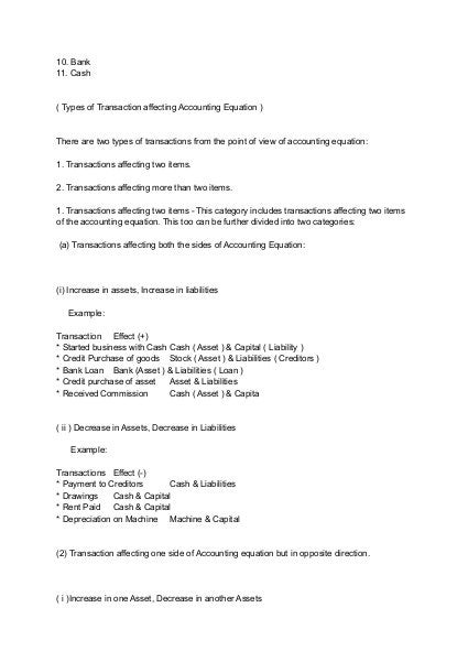 Basic Accounting equation , Meaning of Accounting equation. | PDF