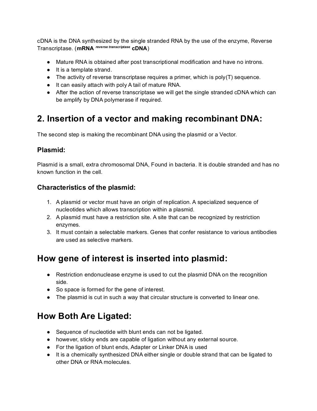Basic Steps in genetic engineering | PDF