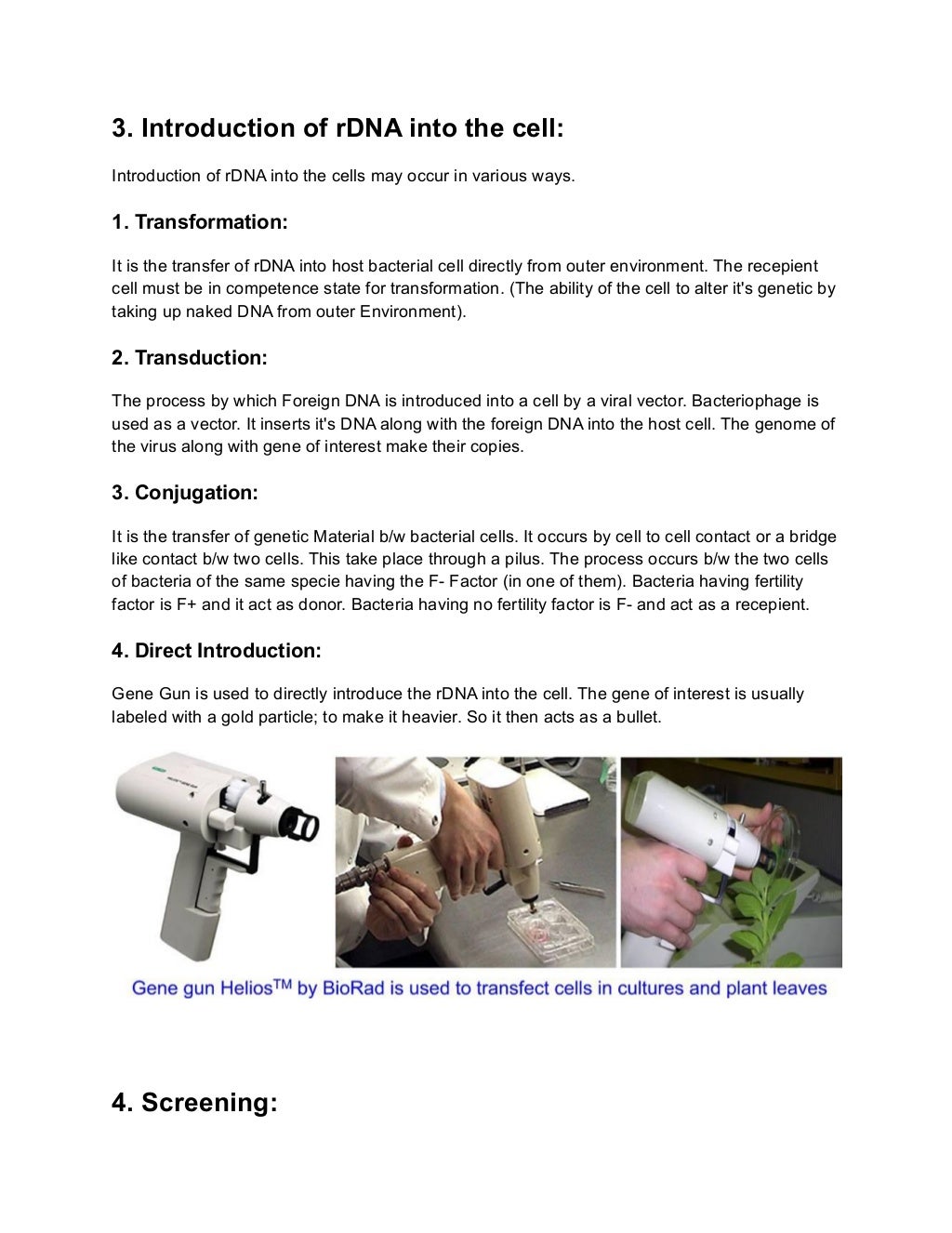 Basic Steps in genetic engineering | PDF