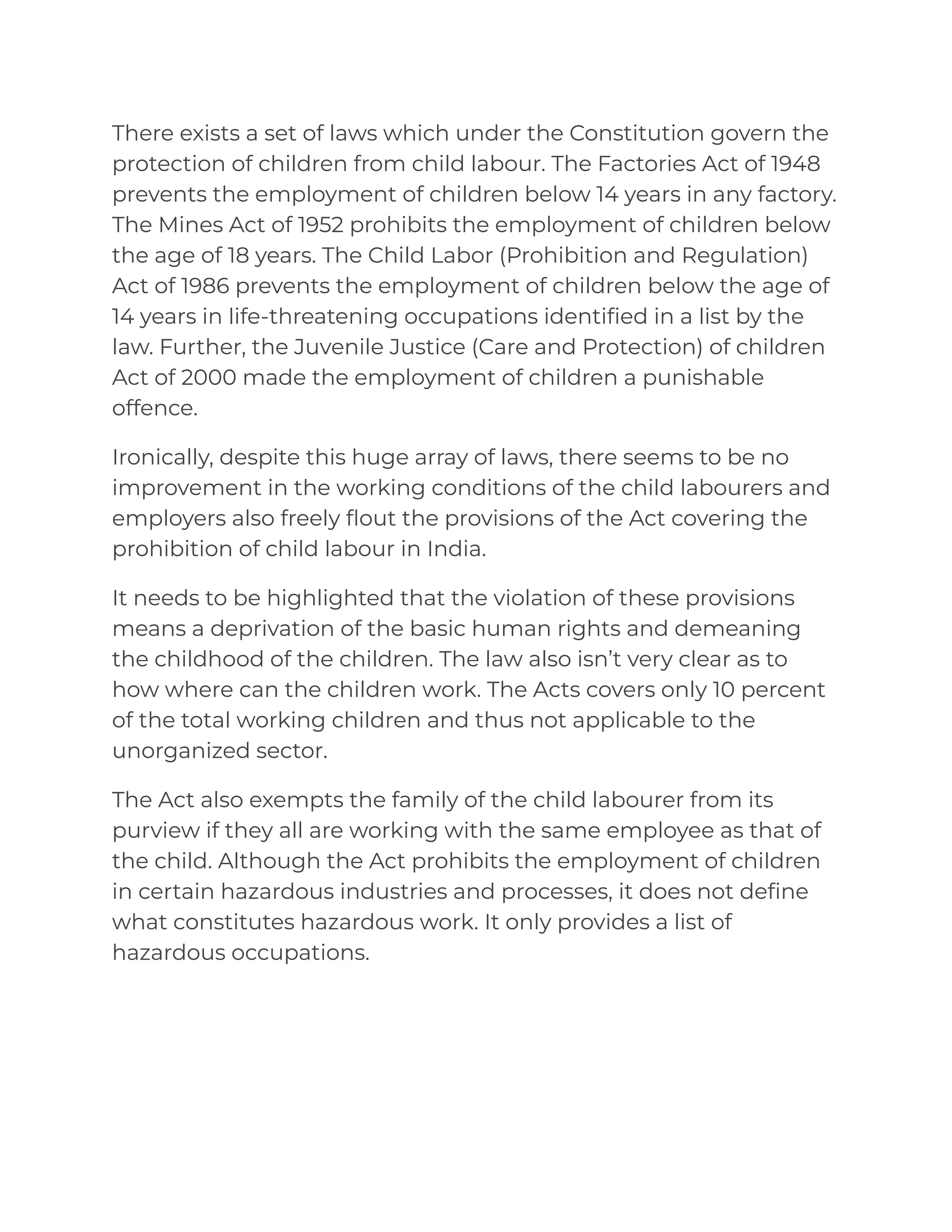 CLASS 12 ENGLISH PROJECT ON CHILD LABOUR | PDF