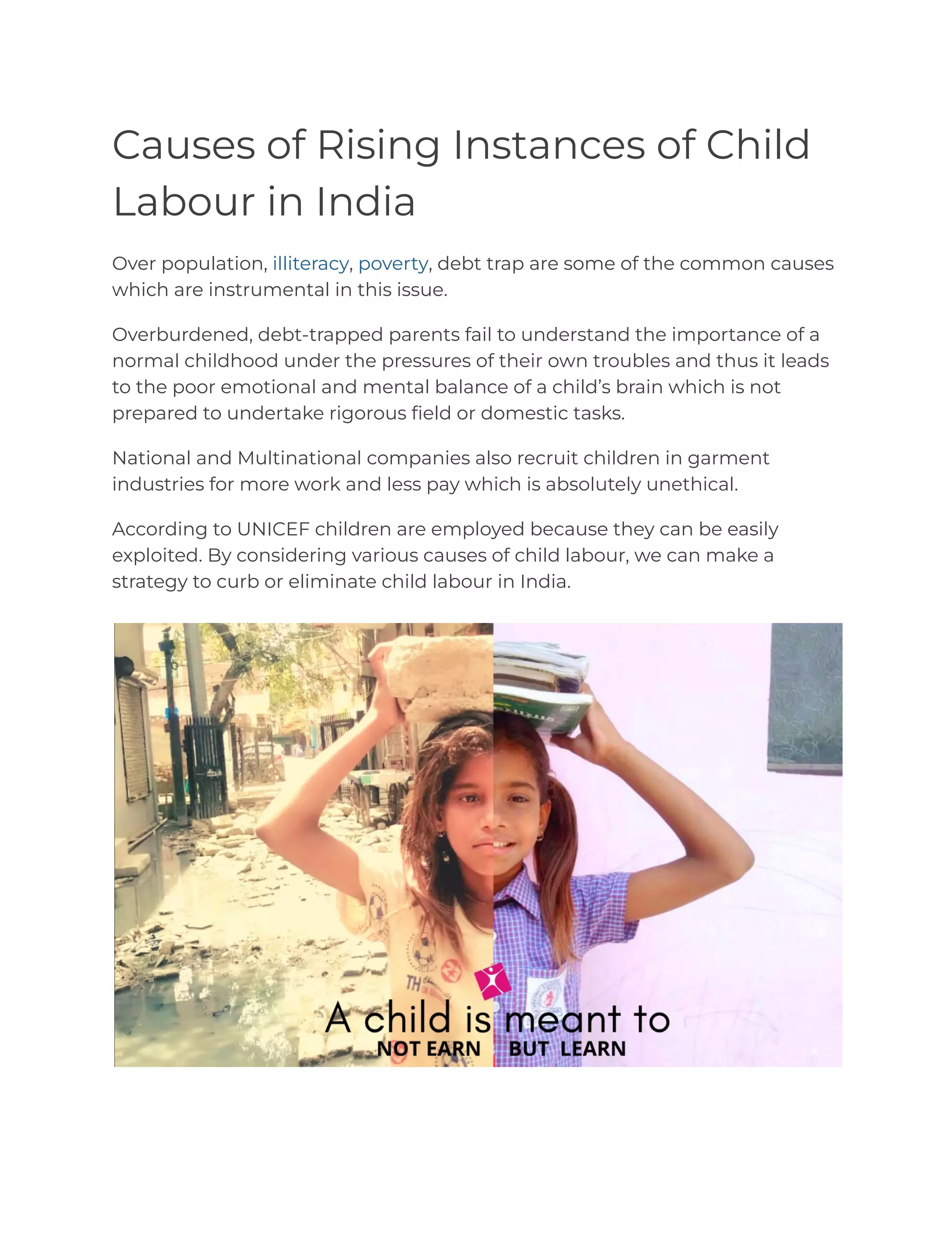 CLASS 12 ENGLISH PROJECT ON CHILD LABOUR | PDF