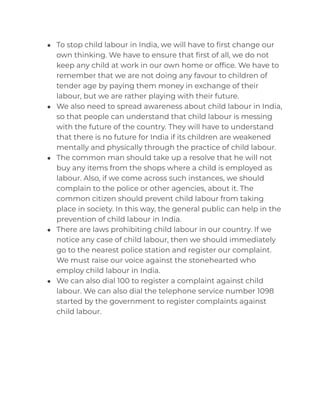 CLASS 12 ENGLISH PROJECT ON CHILD LABOUR | PDF