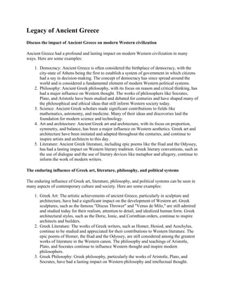 Greek Ancient Civilization(Greek Mythology) | PDF