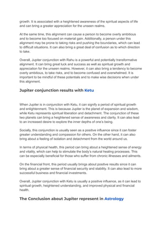 WHAT DOES JUPITER REPRESENT IN ASTROLOGY? JUPITER IN ASTROLOGY | PDF