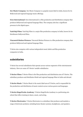 T-Series: A Comprehensive Overview of the Indian Multimedia ...