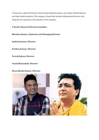 T-Series: A Comprehensive Overview of the Indian Multimedia ...