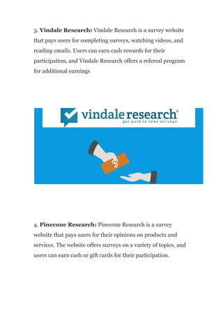5 Website to earn Money | PDF