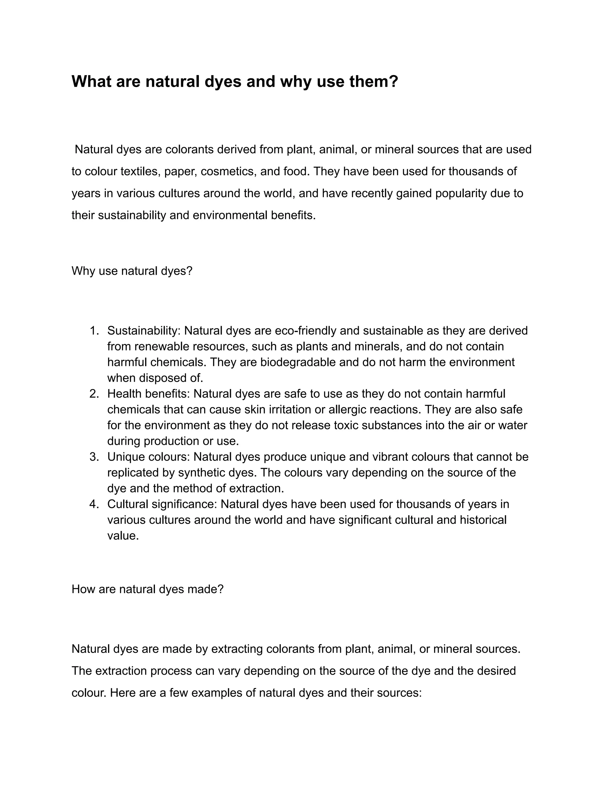 what are natural dyes | PDF