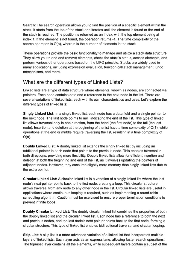 2 Important Data Structure Interview Questions | PDF