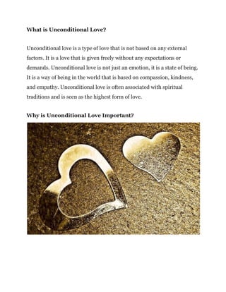 UNCONDITIONAL LOVE | PDF | Spirituality | Religion & Spirituality