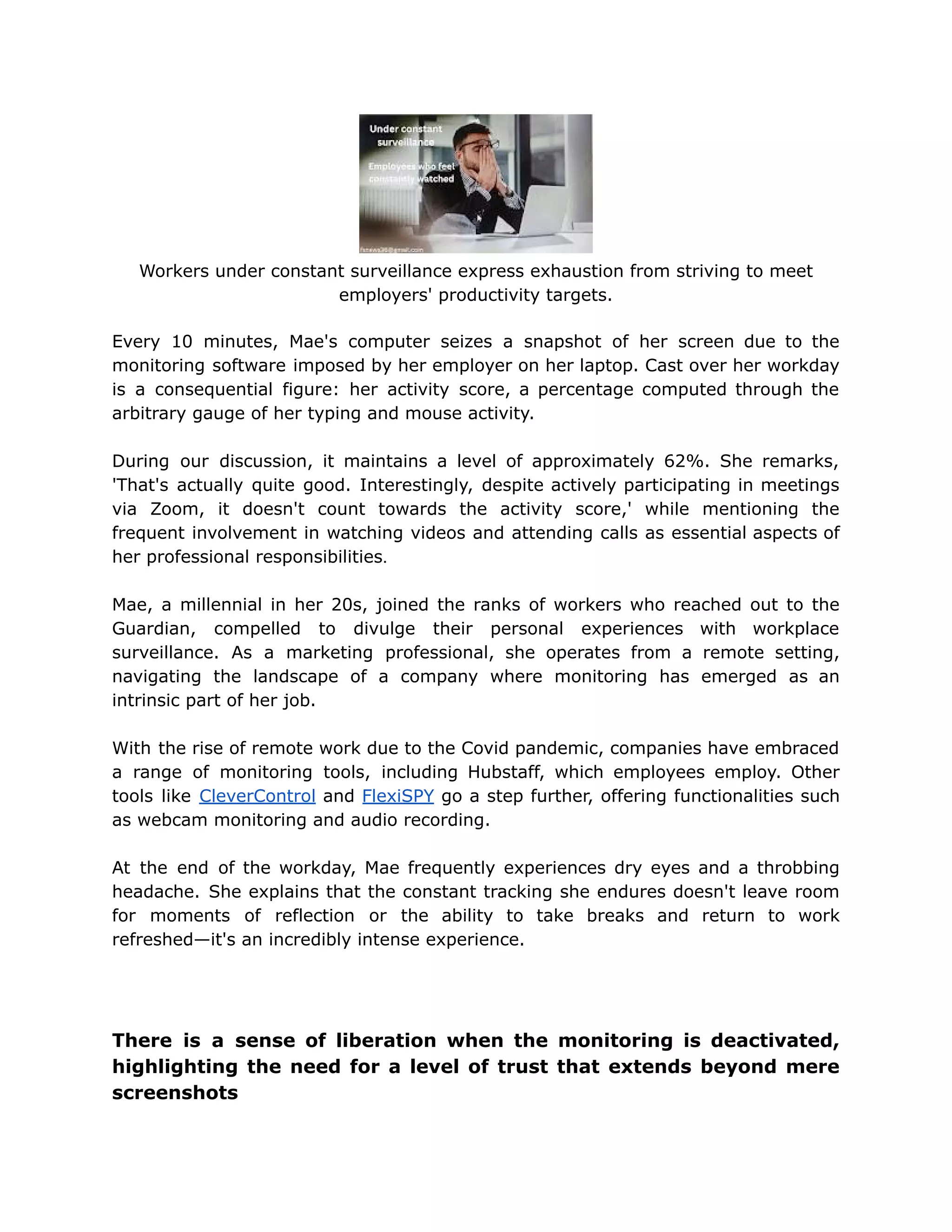 Employee privacy in the era of surveillance monitoring | PDF