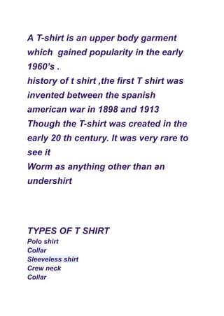 t shirt | PDF