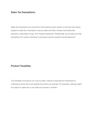 US Sales Tax Guide | PDF