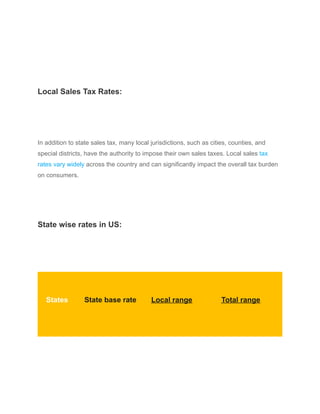 US Sales Tax Guide | PDF