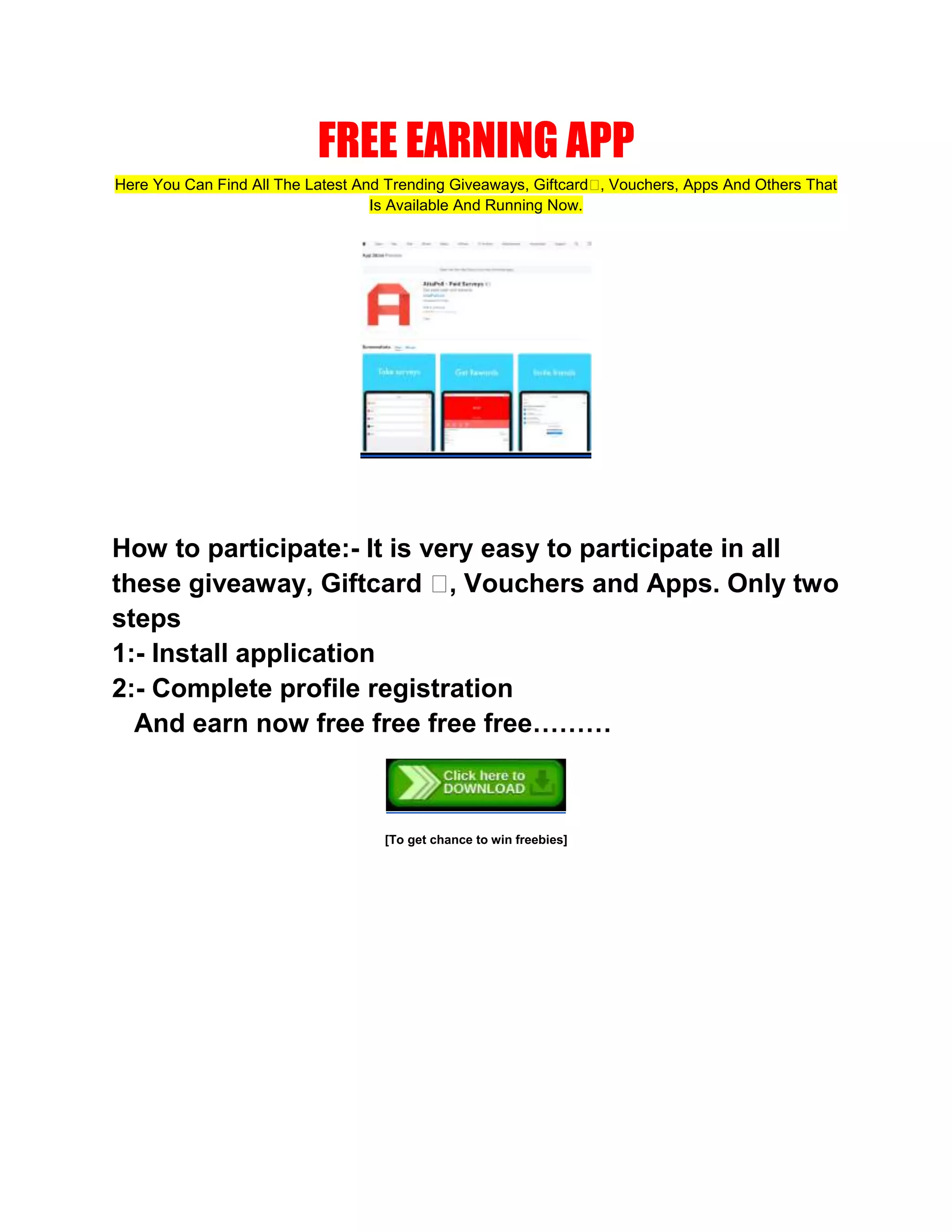 FREE earning app | DOCX