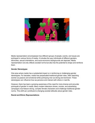 Media Influence on Social Perceptions and Attitudes: A Closer Look | PDF