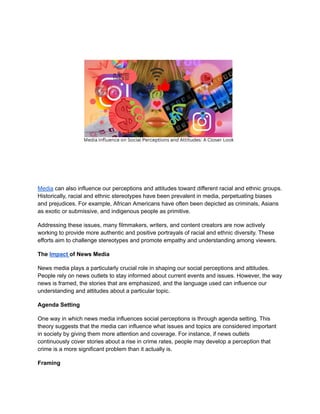 Media Influence on Social Perceptions and Attitudes: A Closer Look | PDF
