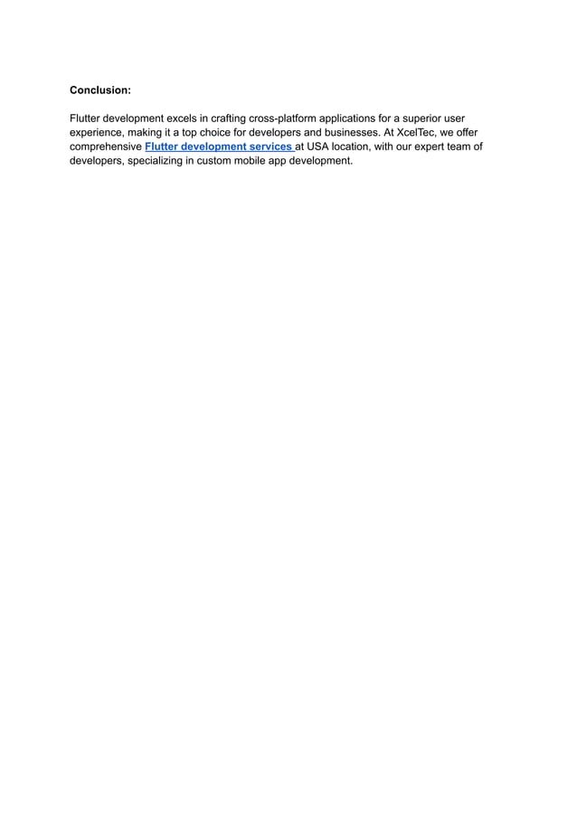 Flutter App Development Company Usa Xceltec Pdf Computing