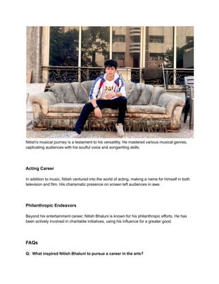 Nitish Bhaluni Biography | PDF