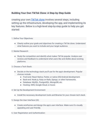 Tiktok clone | PDF