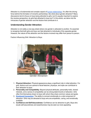 Gender Attraction:Do Girls Feel Attracted to Boys Too? | PDF ...