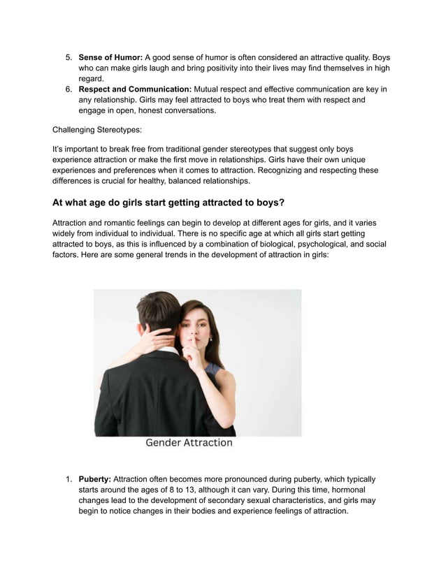 Gender Attraction:Do Girls Feel Attracted to Boys Too? | PDF ...