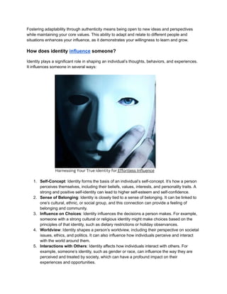 Harnessing Your True Identity for Effortless Influence | PDF