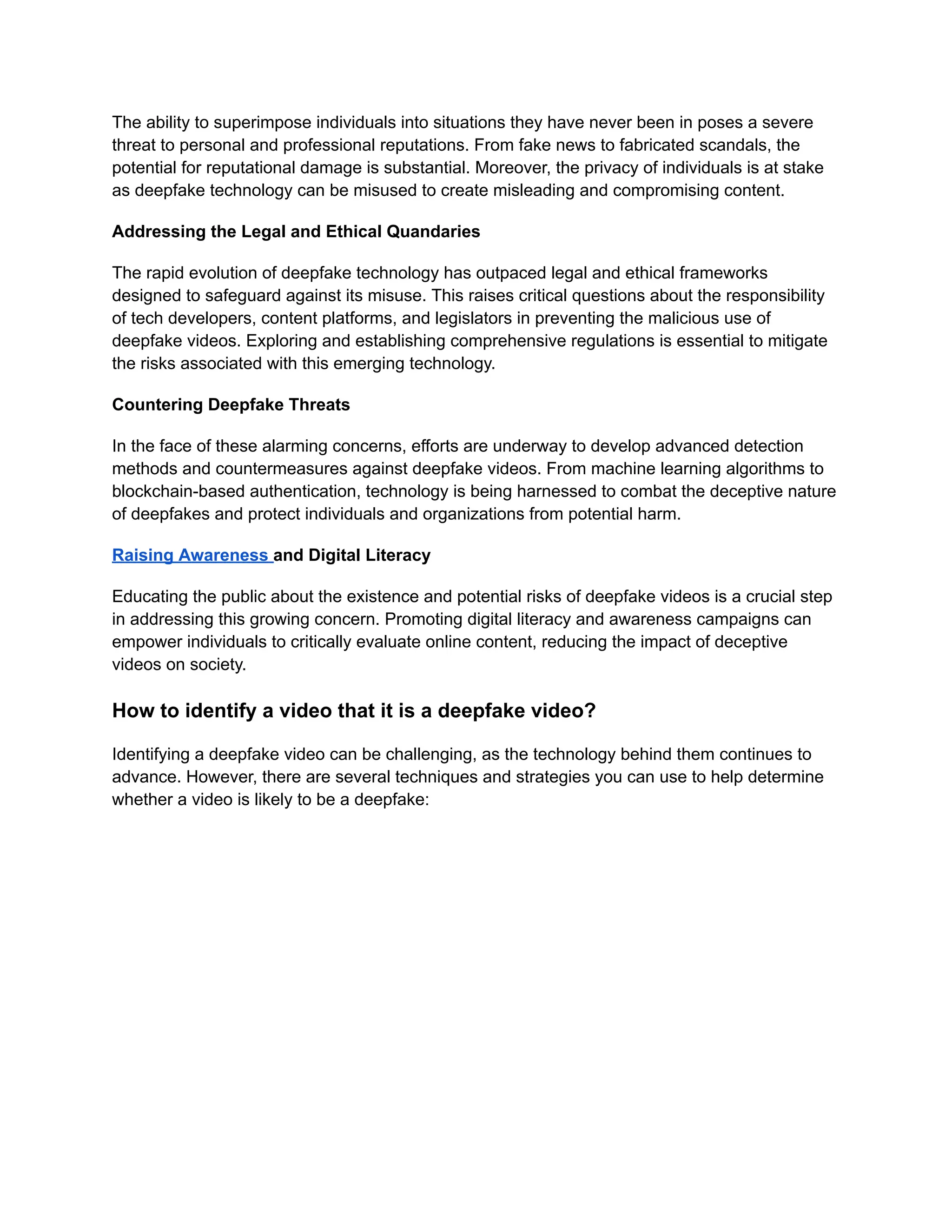 Deepfake Videos on the Rise: Examining the Alarming Concerns | PDF
