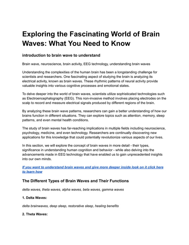 brain wave | PDF