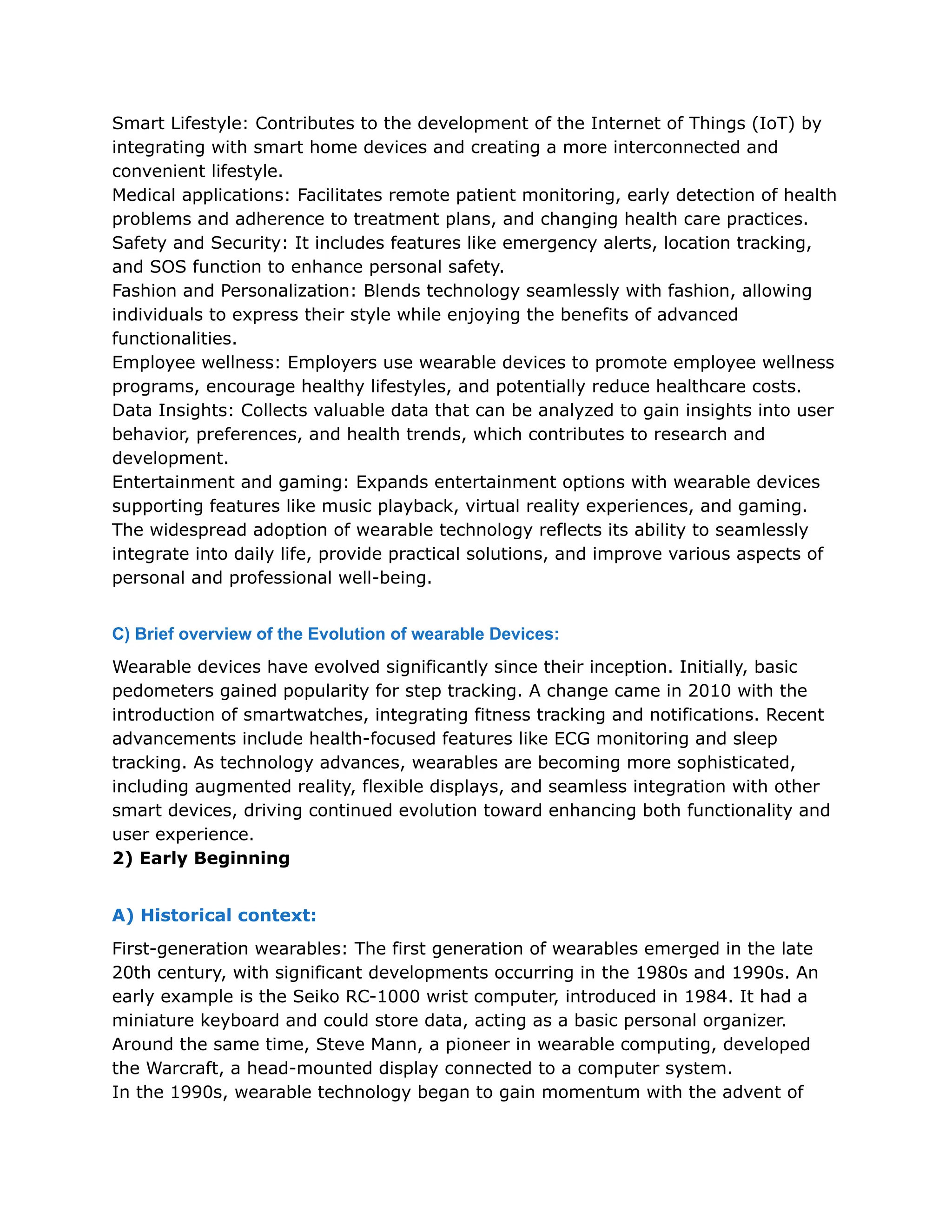 Navigate the Future (The Evolution of wearable technology) | PDF