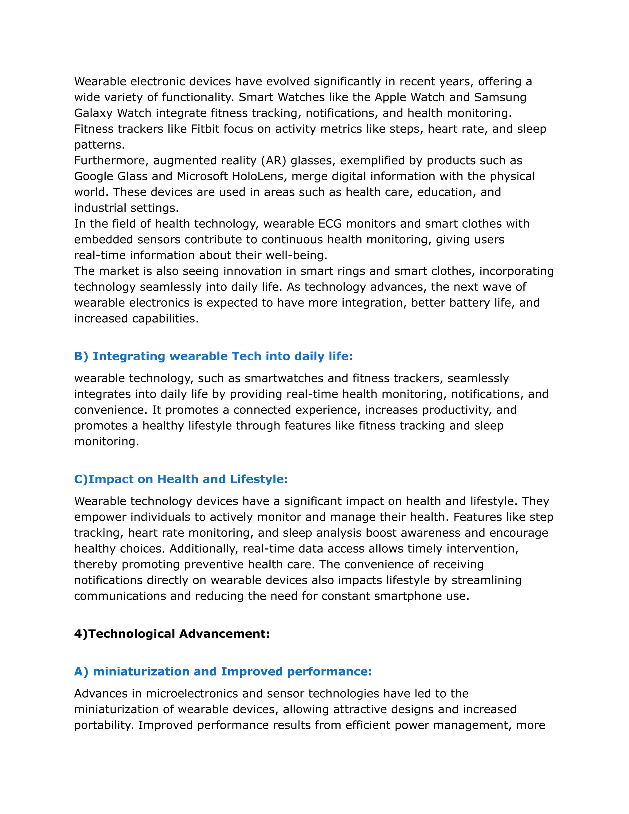 Navigate the Future (The Evolution of wearable technology) | PDF